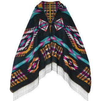 Uyuni Candles Womens Bohemian Casual Shawl Fringe Poncho Cashmere Loose Vintage Patterned Cardigan