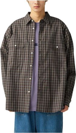 Snow Peak Homme, Chemises, Brun, Taille: L Cotton Ombre Check Shirt