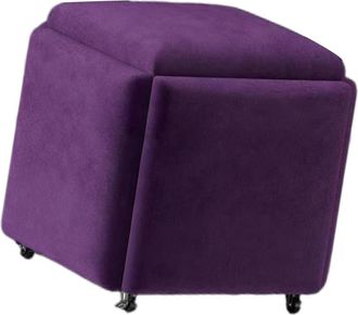 Generic Nesting-Ottomane-Hocker mit Stauraum, 5-in-1-Quadratstuhl, leicht, platzsparend, for den Heimgebrauch im B&uuml;ro, Balkon, Spielzimmer(Color 5,35x35x35cm)