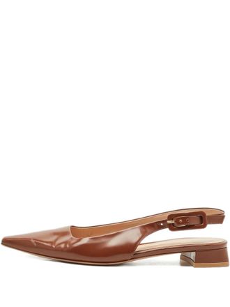 Gianvito Rossi Lindsay Slingback-Pumps mit spitzer Kappe - Braun