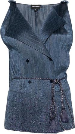 Giorgio Armani Femme, Tops, Bleu, Taille: 38 FR Outerwear Giorgio Armani