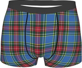 Generic Boxer Homme Tissu Textile pour Kilt À Carreaux Macbeth sous-Vêtement avec Ceinture Élastique Underwear Sportifs pour Homme Et Confortable Caleçons Box