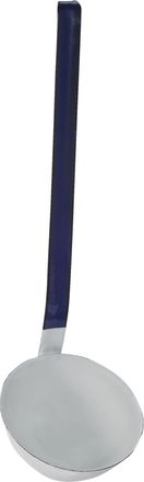 Krüger Karl 4710/B Krüger Husum 10 cm Schöpflöffel, Stahl, weiß mit blauem rand, 36,5 x 10 x 0,2 cm