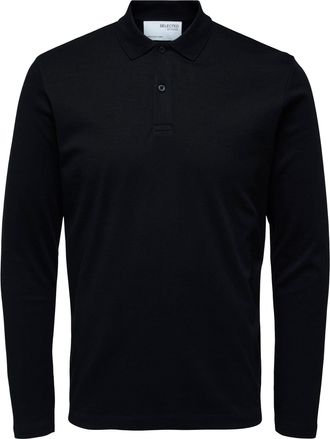Selected Herren SLHPARIS LS Polo B NOOS 16075838, Black, S