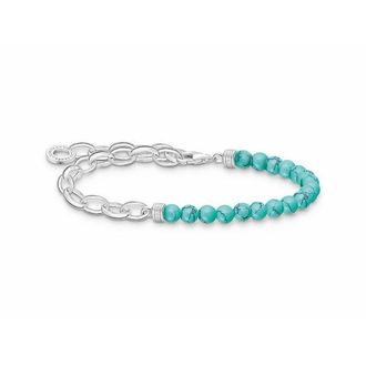 Thomas Sabo Thomas Sabo Damen Armband Silber mit imitiertem T&uuml;rkis - - Accessories - Damen - Grau - ONE SIZE