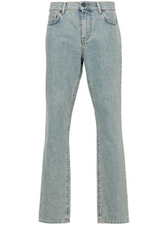 Moschino Ausgeblichene Straight-Leg-Jeans - Blau