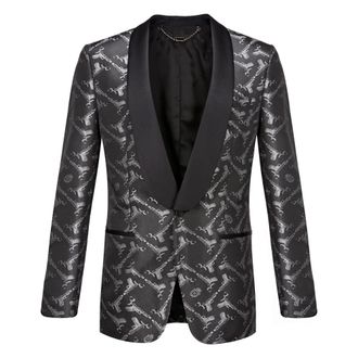 Billionaire Boys Club Homme, Vestes, Noir, Taille: L Jacquard Wool Dinner Jacket