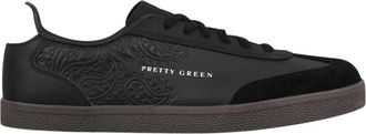 Pretty Green Moorgate Sneaker f&uuml;r Herren, Leder (Schwarz)
