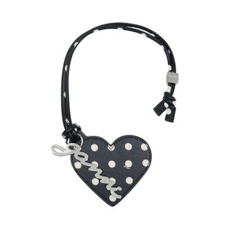 Ganni Bou Heart Mirror Printed - - Accessories - Damen - Schwarzk - ONE SIZE