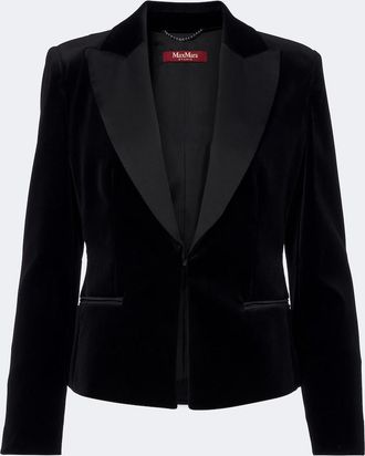 Max Mara Blazer Elegante aus Baumwollsamt mit Satin