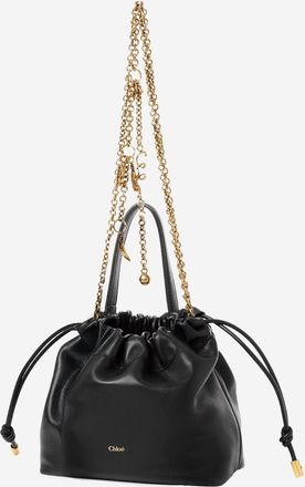 Chlo&eacute; Womens Mini Leather Shoulder Bag Black