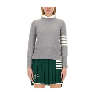 Thom Browne Pullover aus Schurwolle - - Knitwear - Damen - Grau - L