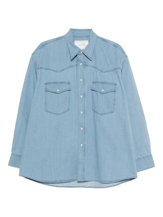 STUDIO NICHOLSON flap-pocket shirt - Blau