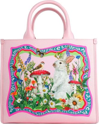 Dolce & Gabbana Femme, Sacs, Rose, Taille: ONE Size Sac cabas en toile avec poign&eacute;e sup&eacute;rieure