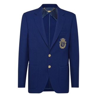 Billionaire Boys Club Homme, Vestes, Bleu, Taille: S Cotton Blazer Crest
