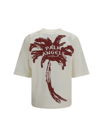 Palm Angels Drift Back Over T-Shirt - White