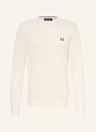 Fred Perry Piqu&eacute;-Pullover weiss