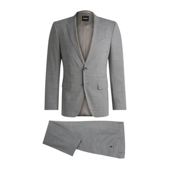 HUGO BOSS Einknopf Sakko - - Suits - Herren - Grau - M