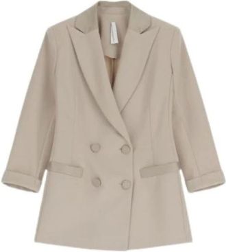 Imperial Femme, Vestes, Beige, Taille: 38 FR Blazer crois&eacute;