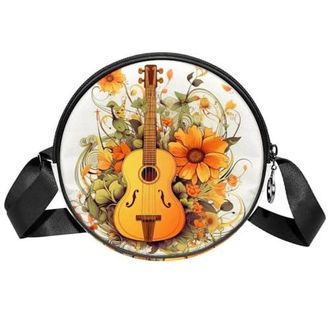 Generic Sac &agrave; bandouli&egrave;re rond pour femme, petit sac &agrave; bandouli&egrave;re avec fermeture &eacute;clair, bretelles r&eacute;glables, style d&eacute;contract&eacute;, pour femmes et filles