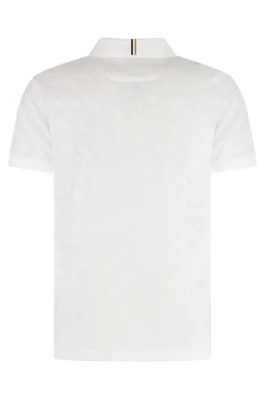 HUGO BOSS Mens Technical Fabric Polo Shirt White Polyester T-shirts And Polos
