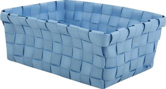 MSV Aufbewahrungskörbchen Aufbewahrungskorb Aufbewahrungsbox Organizer Badkorb 19x14x8 cm - Pastellblau