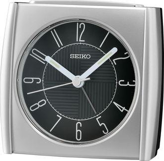 Seiko Clocks Kunststoff QHE205S, Silber