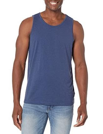 Amazon Essentials Débardeur Coupe Régulière Homme, Bleu Chiné, XL