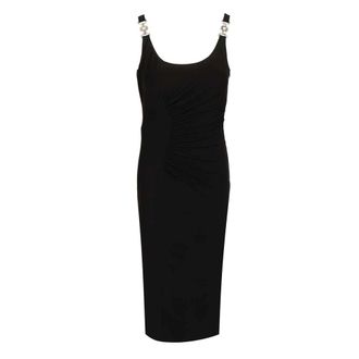 Versace Stretch Cr&ecirc;pe Jersey Midikleid - - Dresses - Damen - Schwarzk - S