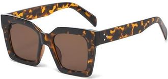 Generic Lunettes De Soleil Unisexes &Agrave; Monture Carr&eacute;e, Protection UV400, Id&eacute;ales For La Photographie De Rue, Les D&eacute;placements, Le Sport Et Les Vacances.(Brown)