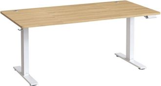 Vasagle Bureau Assis-debout, R&eacute;glable en hauteur, 160 x 80 cm, avec Port USB-C, Fonction M&eacute;moire 3 Hauteurs, Couelur Ch&ecirc;ne
