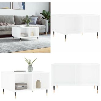 vidaXL Vidaxl - Couchtisch Hochglanz-Wei&szlig; 60x50x36,5 cm Holzwerkstoff - Couchtisch - Wohnzimmerstil - Holzwerkstoff M&ouml;bel - Wei&szlig;er Couchtisch - Modernes