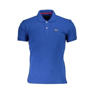 La Martina Homme, Tops, Bleu, Taille: S Polo en Coton Bleu pour Homme