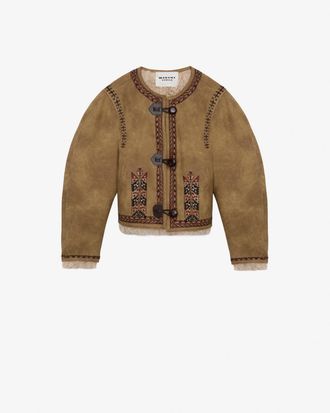 Isabel Marant Veste Cely - Femme - Taupe - Taille38 - Marant &Eacute;toile