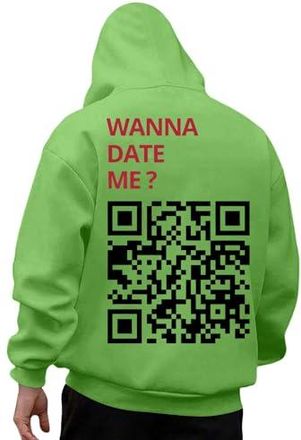 Generic Pull &agrave; capuche &agrave; manches longues et poche pour la Saint-Valentin 2026 - Couleur unie - Pour homme et femme, Vert, 3XL