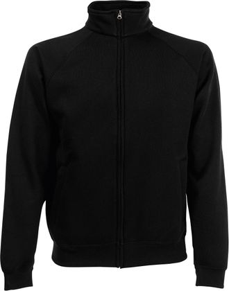 Fruit Of The Loom Fruit of The Loom Herren Sportjacke Premium Sweat Jacket 203.01, Gr. Large, Schwarz (Black 101)