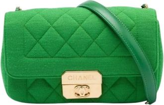 Chanel Sac bandouli&egrave;re vintage doccasion - Femme - Pre-owned - Vert - Taille: ONE Size