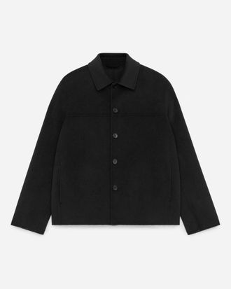 Arket Doubleface-Jacke Aus Wollmischung -Schwarz