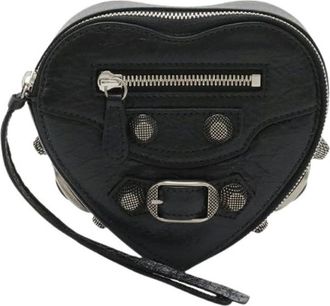 Balenciaga Pre-owned Le Cagole Leather Pouch - Femme - Pre-owned - Noir - Taille: ONE Size