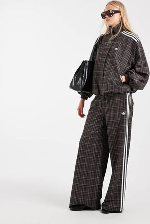 adidas Originals pantalon de surv&ecirc;tement &agrave; carreaux marron nuit