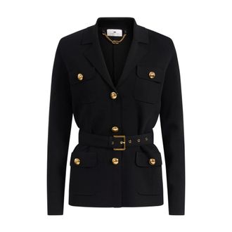 Elisabetta Franchi Strickblazer - - Jackets - Damen - Schwarzk - S
