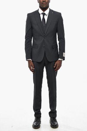 Corneliani CC COLLECTION Dreiteiliger Anzug aus Mohair-Mix Corneliani