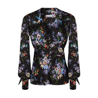 Paco Rabanne Seidenbluse mit Blumenmuster - - Blouses & Shirts - Damen - Schwarzk - 2XS