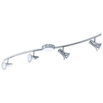 Eglo 12 Watt led Decken Lampe beweglich Wohnraum Lobby Strahler silber Eglo 93549