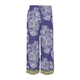 Etro Beachwear Seiden Crop Hose - - Trousers - Damen - Mehrfarbig - M