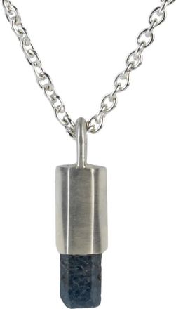 Parts Of Four collier &agrave; ornements en cristal de saphir - Argent