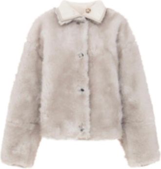 Urban Code Femme, Vestes, Beige, Taille: 40 FR Veste R&eacute;versible en Fausse Fourrure
