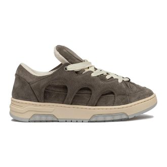 Santha Graue Wildleder-Sneakers Handgefertigt in Italien - - Shoes - Herren - Grau - 40 EU