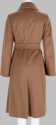 Max Mara Double-Breasted Virgin Wool Coat - Brown