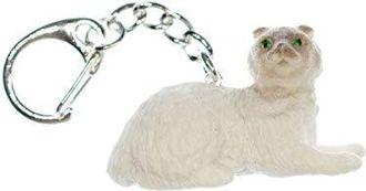 Miniblings Highland Fold Scottish Fold Porte-cl&eacute; Porte-cl&eacute;s Chat Chat - Bijoux mode main I I Pendentif trousseau de cl&eacute;s Porte-clef
